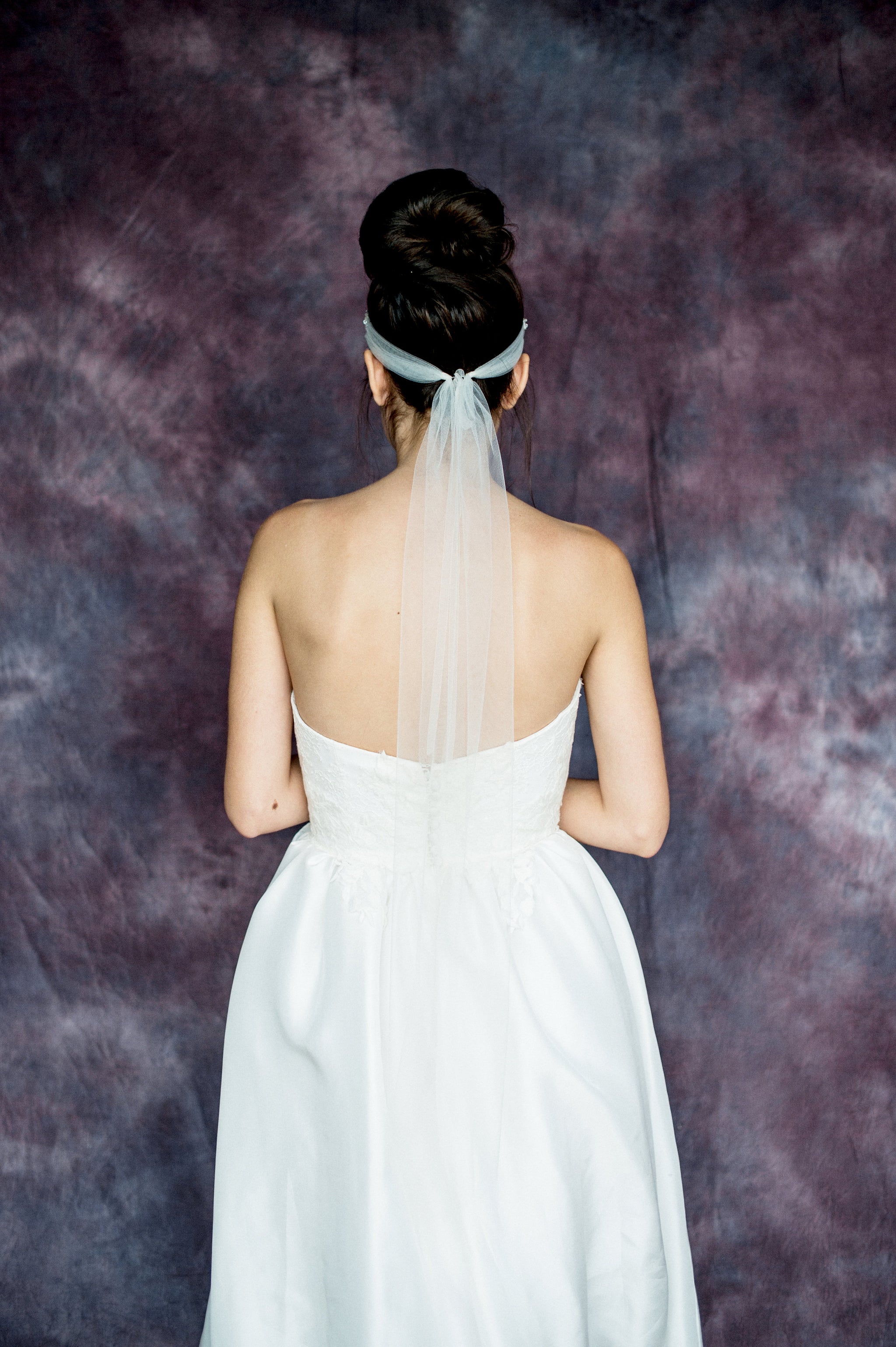 ESTELITA Beaded Lace Tulle Headband Veil – Blair Nadeau Bridal Adornments