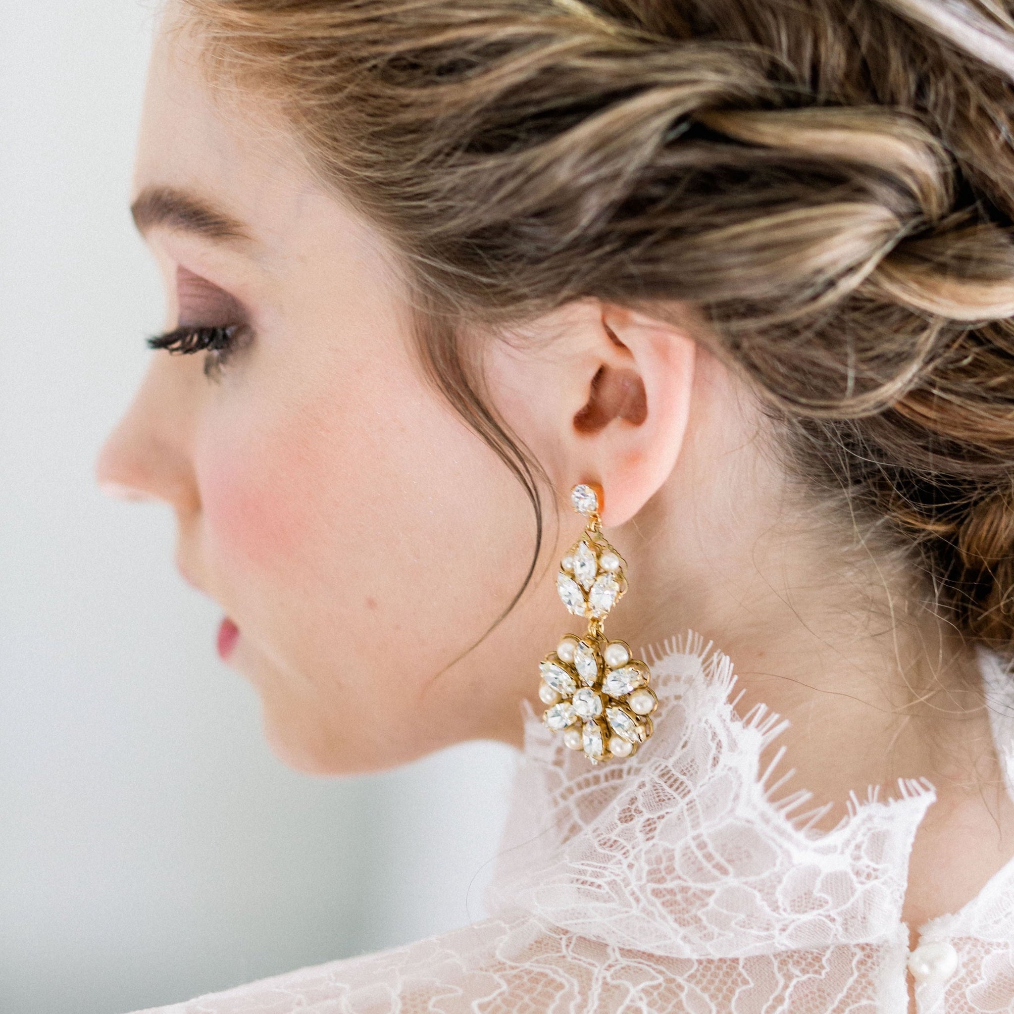 large statement wedding earrings